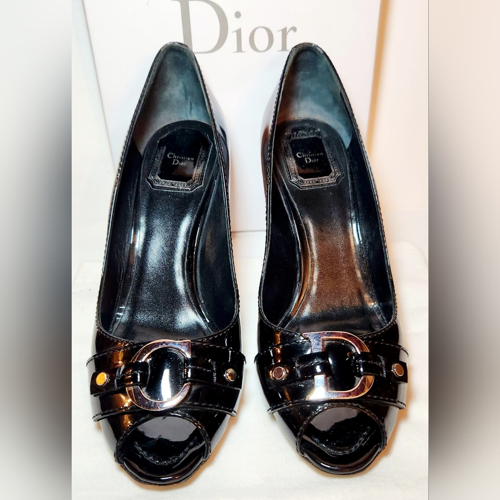 Christian Dior Black Patent Leather High Heel Stilett… - Gem
